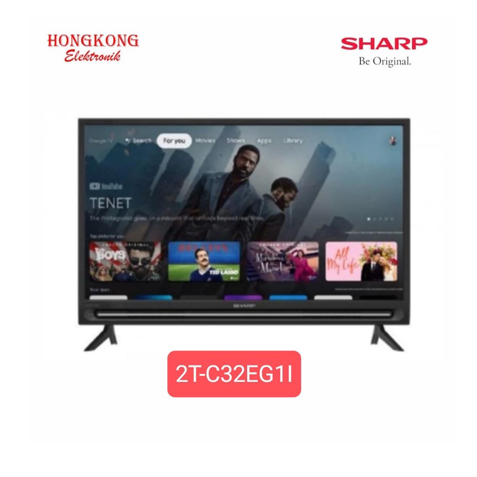 Jual LED TV Sharp 32 Inch 2T-C32EG1i HD Google TV - 32EG1 | Shopee Indonesia
