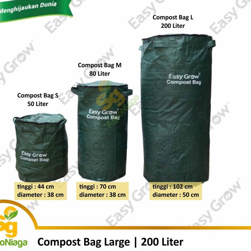 Jual Best Order Compost Bag 200 Liter Hijau Easy Grow | Shopee Indonesia