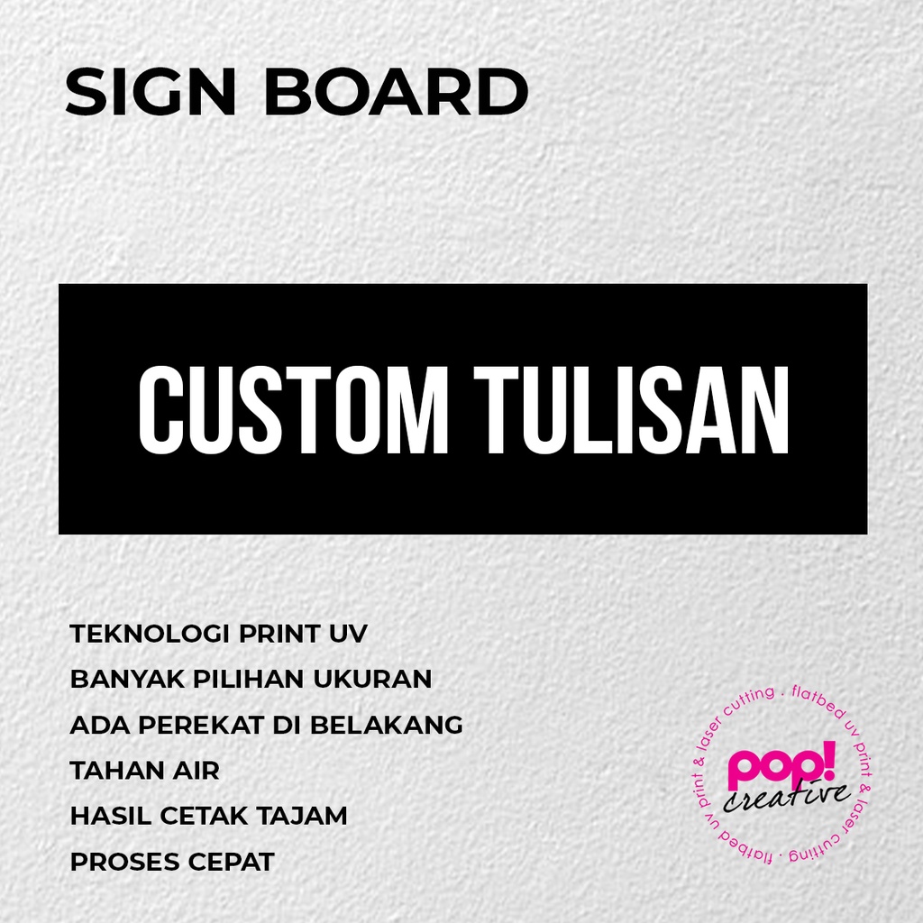 Jual Custom Sign Board Nama Ruangan Akrilik Print Papan Nama Ruang ...