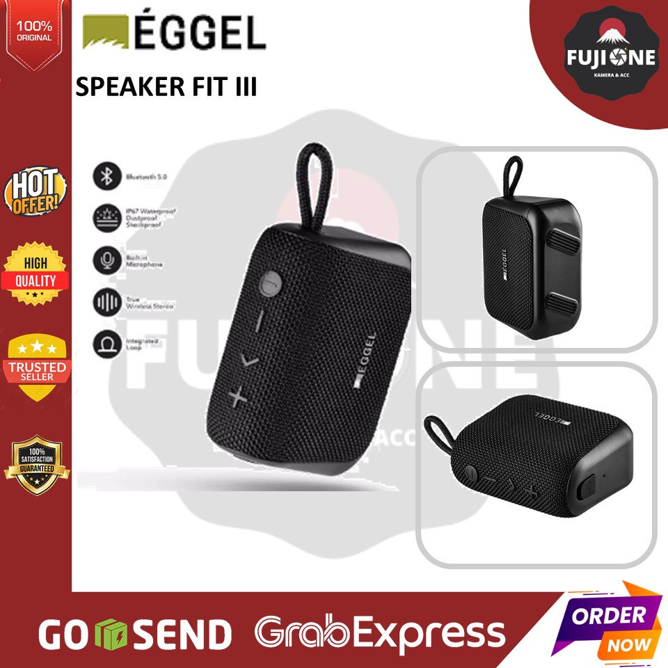 Jual Eggel Fit 3 Waterproof Portable Bluetooth Speaker RESMI | Shopee ...