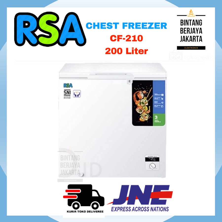 Jual RSA Lemari Pendingin CHEST FREEZER BOX CF-210 - 200 Liter R600a CF ...