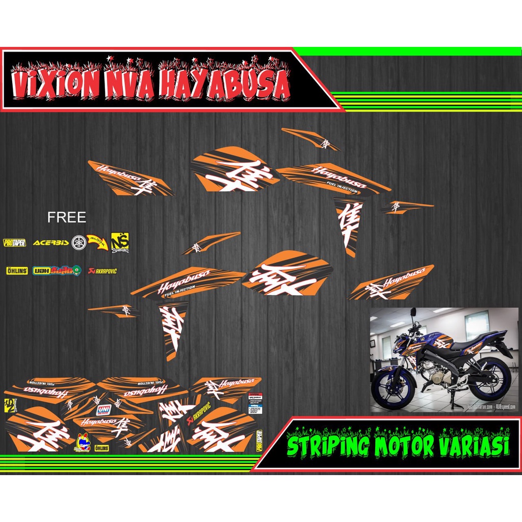 Jual striping stiker motor vixion nva hayabusa | Shopee Indonesia