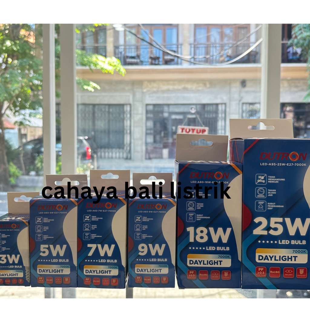 Jual [COD] DUTRON LED BULB 3W 5W 7W 9W 15W 18W 25W Super Terang Putih ...