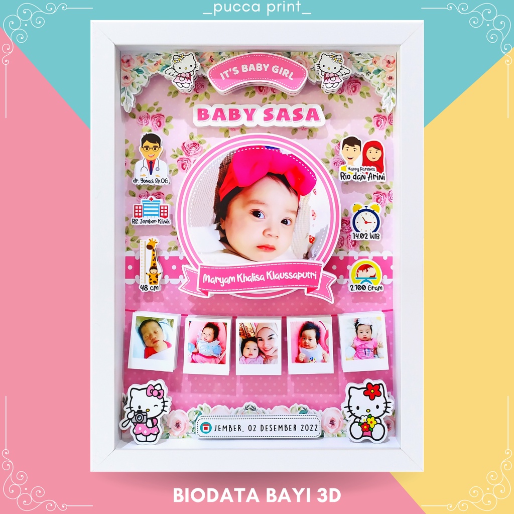 Jual FOTO BIODATA BAYI 3D /POP UP / UKURAN 12R /BESAR /MURAH/TEMA ...