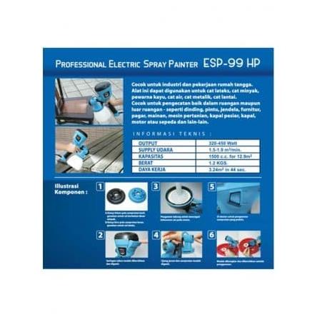 Jual Multipro Esp-99Hp Spray Gun Electric Spray Painter Paint Gun [Cod ...
