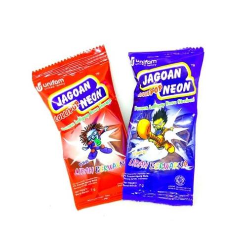 Jual PERMEN JAGOAN NEON LOLIPOP 1 PACK ISI 36 @6gr | Shopee Indonesia