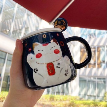 Jual MANEKI NEKO Mug Kucing Neko Hoki | Mug Keramik Air Minum Kopi With ...