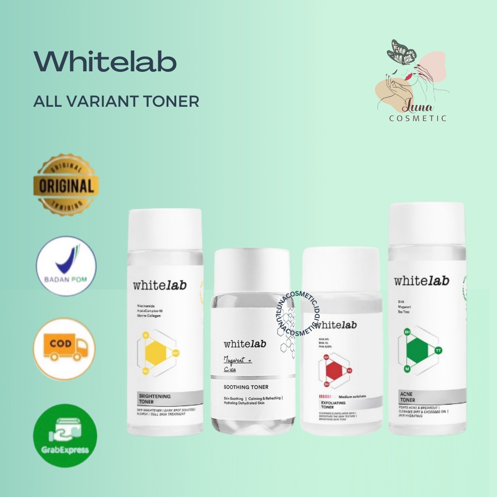 Jual Whitelab Brightening Exfoliating Soothing Acne Face Toner White ...