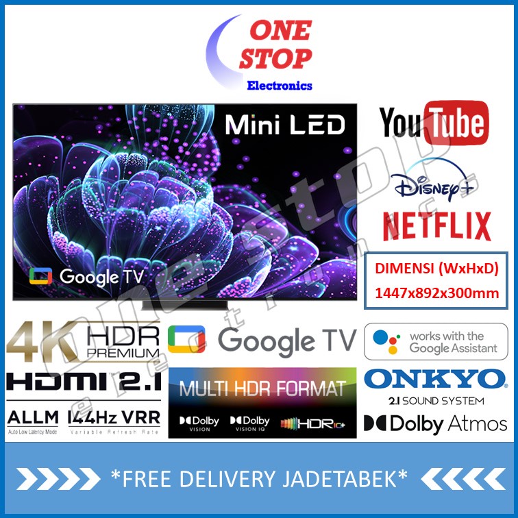 Jual TCL 65C835 Mini LED QLED 4K UHD Smart Google TV w/ 144Hz VRR 65 Inch | Shopee Indonesia