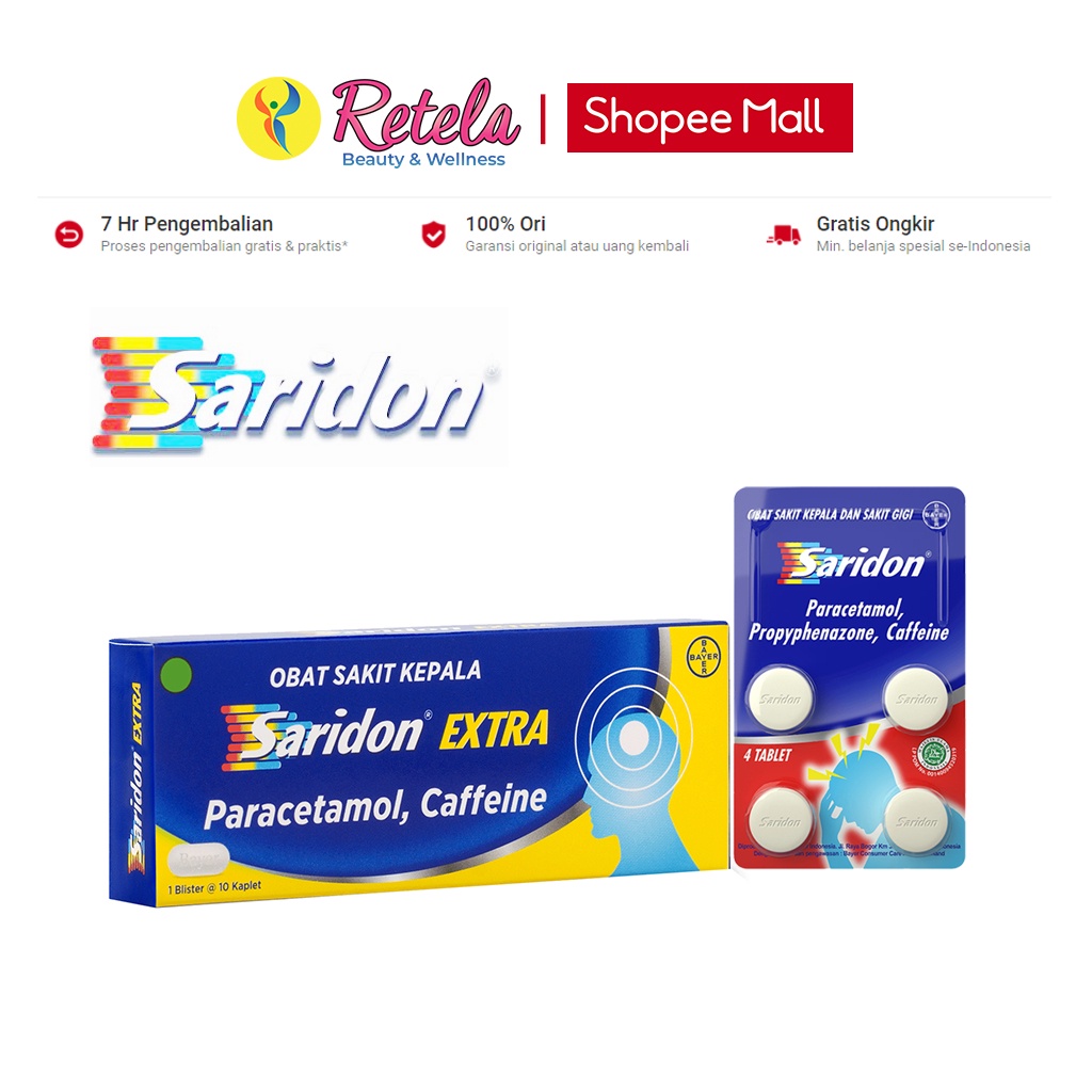 Jual Saridon / Saridon 4 Tablet / Saridon Extra 10 Tablet / Sakit ... Jual Saridon / Saridon 4 Tablet / Saridon Extra 10 Tablet / Sakit ...