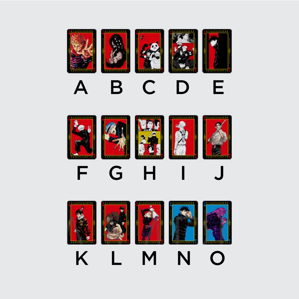 Jual (READY) (CABUTAN) Jujutsu Kaisen Foil Stamping Playing Cards Part ...