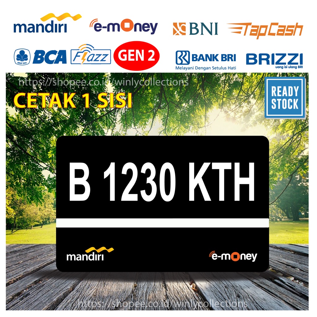Jual EMONEY E TOLL DESAIN CUSTOM PLAT NOMOR KENDARAAN E MONEY MANDIRI ...