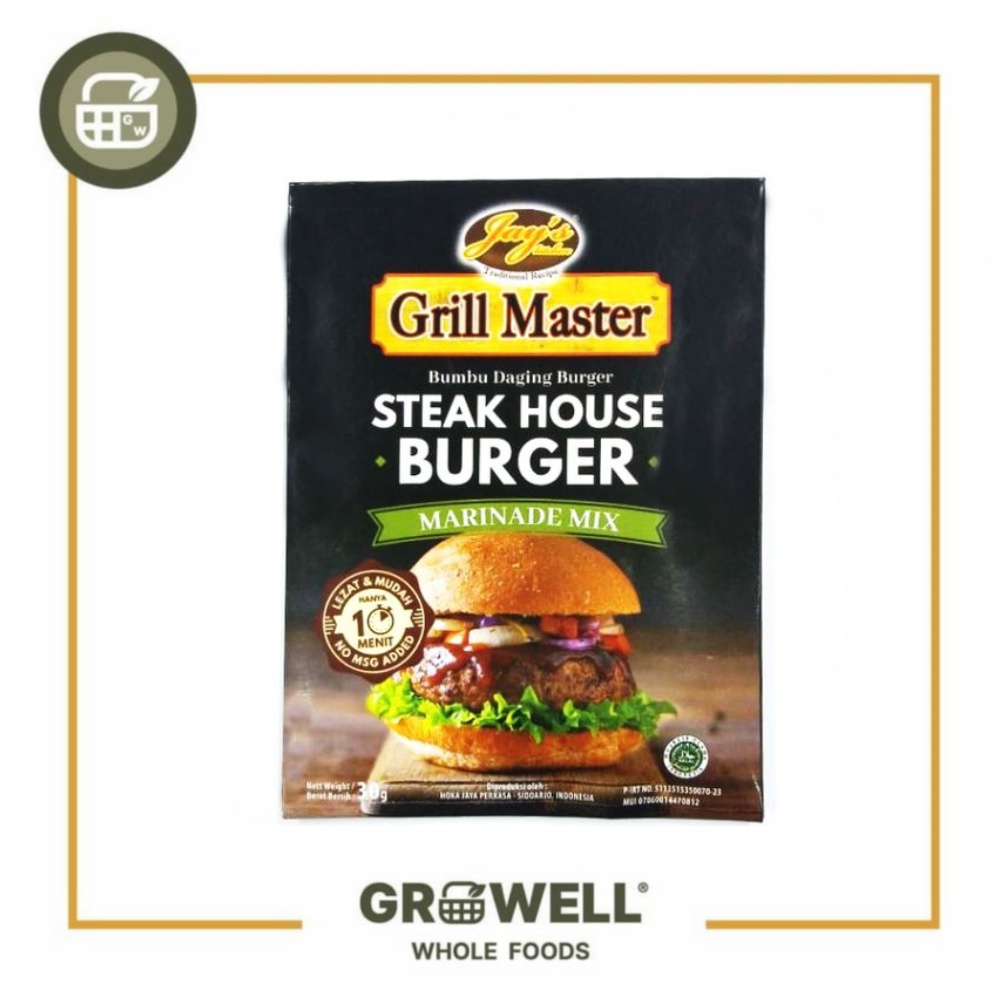 Jual JAY'S GRILL MASTER STEAK HOUSE BURGER 30GR | Shopee Indonesia
