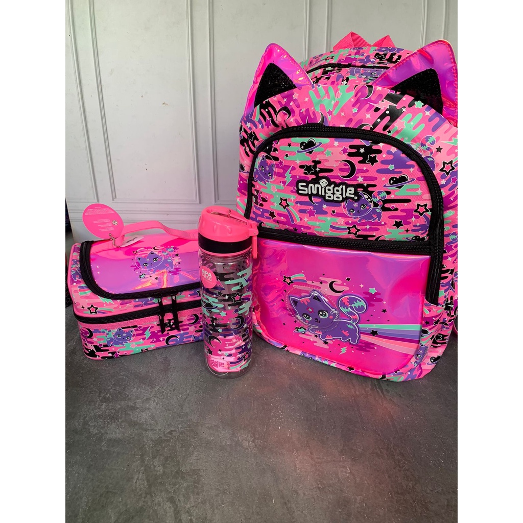 Jual SMIGGLE AWAY SET BACKPACK CAT - SET TAS, BTL,DD SMIGGLE | Shopee ...