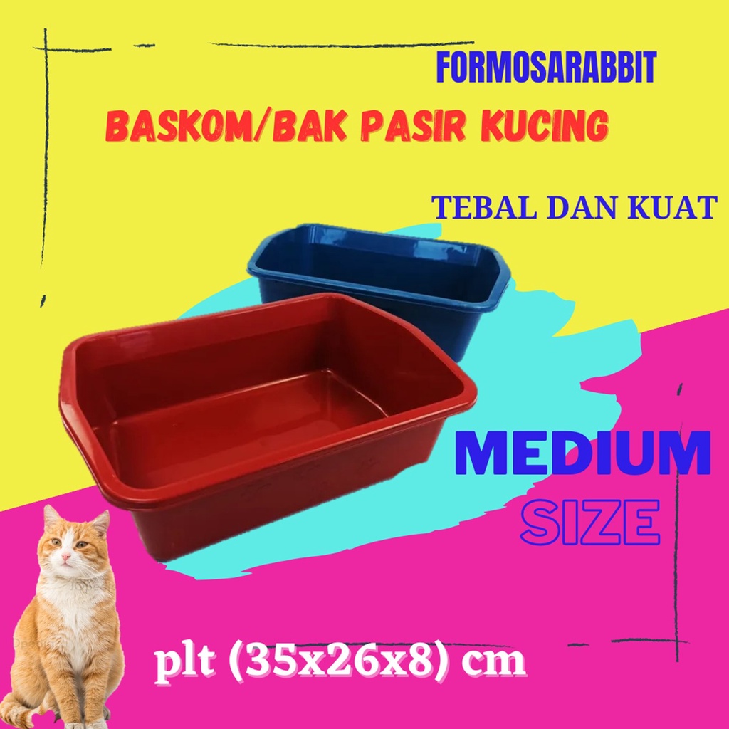 Jual Baskom Pasir Kucing Bak Plastik Kucing Litter Box Besar Bak Pasir ...
