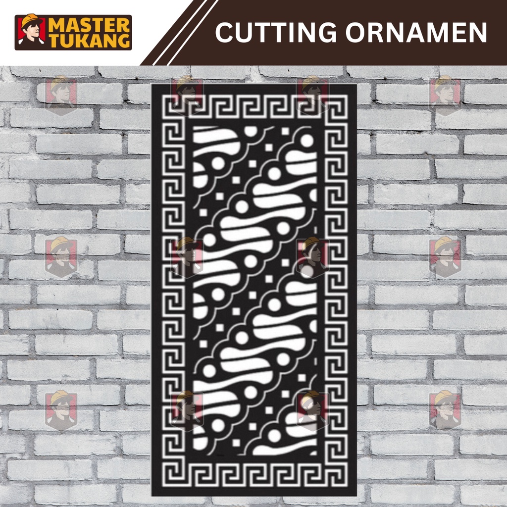 Jual Ornamen Plat Besi Cutting Motif Batik (BISA REQUEST UKURAN ...