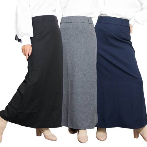 Jual Rok Kerja Panjang Wanita LINE A Ukuran S - 5L JUMBO Bahan ...