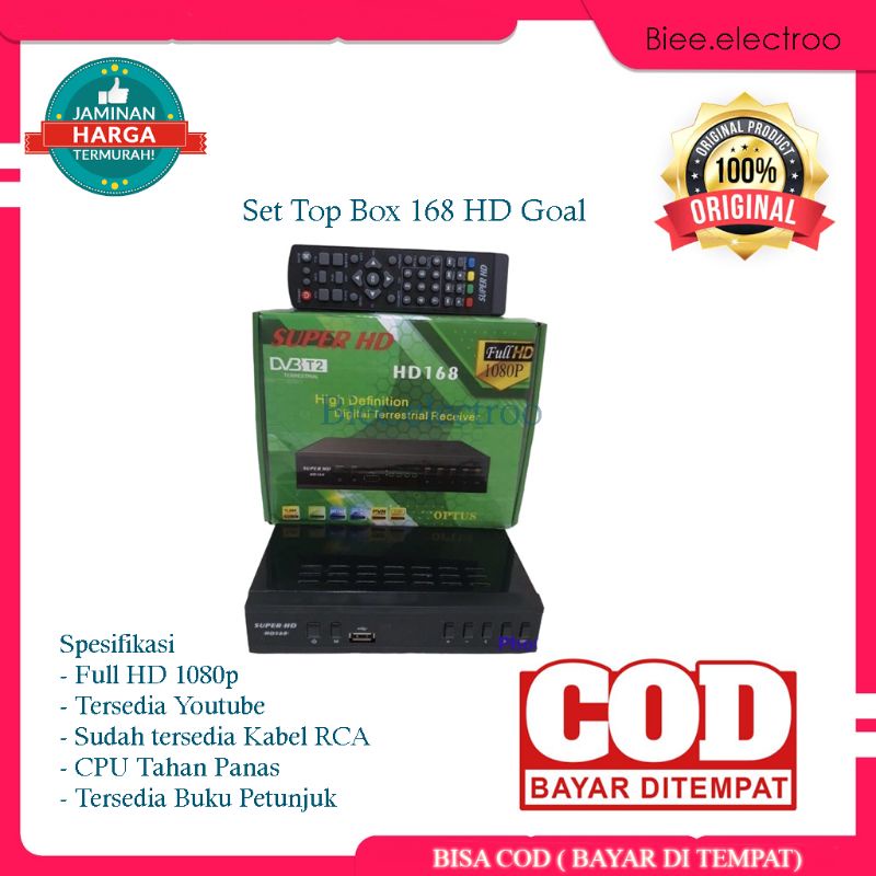 Jual SET TOP BOX TV DIGITAL HD 168 GOAL / STB SUPER HD 168 GOAL | Shopee Indonesia