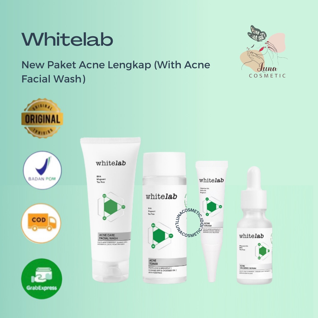 Jual WHITELAB New Paket Acne Lengkap (With Acne Facial Wash) | Shopee ...