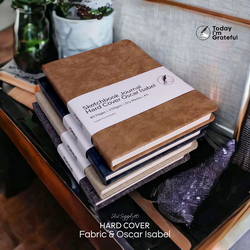 Jual Sketchbook Hard Cover Kulit Oscar & Fabric Jurnal A5 250gsm 80 ...