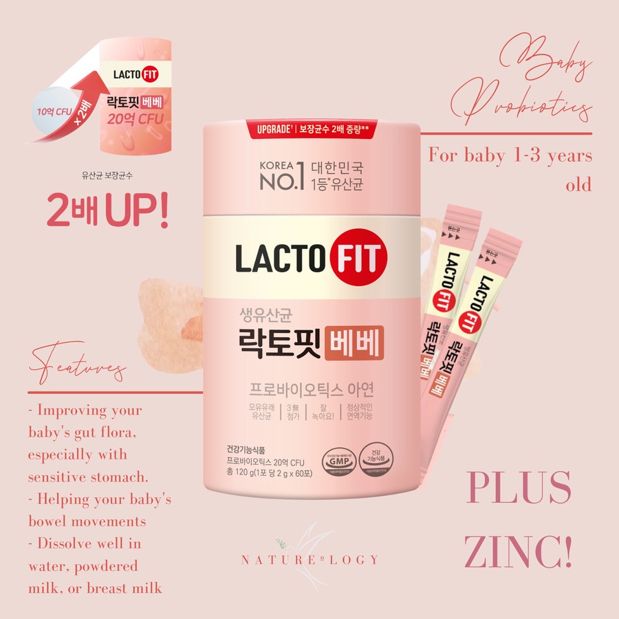 Jual LACTO-FIT Probiotic Baby (1-3 tahun) 1BOX @60sticks (Korea ...