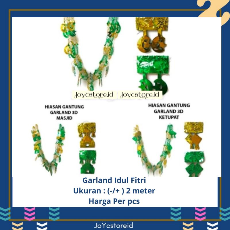 Jual Garland Tarik Ketupat Bulan Bintang Idul Fitri | Garland Idul ...