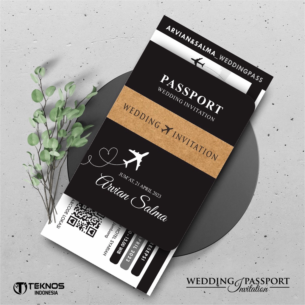 Jual UNDANGAN PERNIKAHAN PASSPORT - UNDANGAN NIKAH AESTHETIC - UNDANGAN ...
