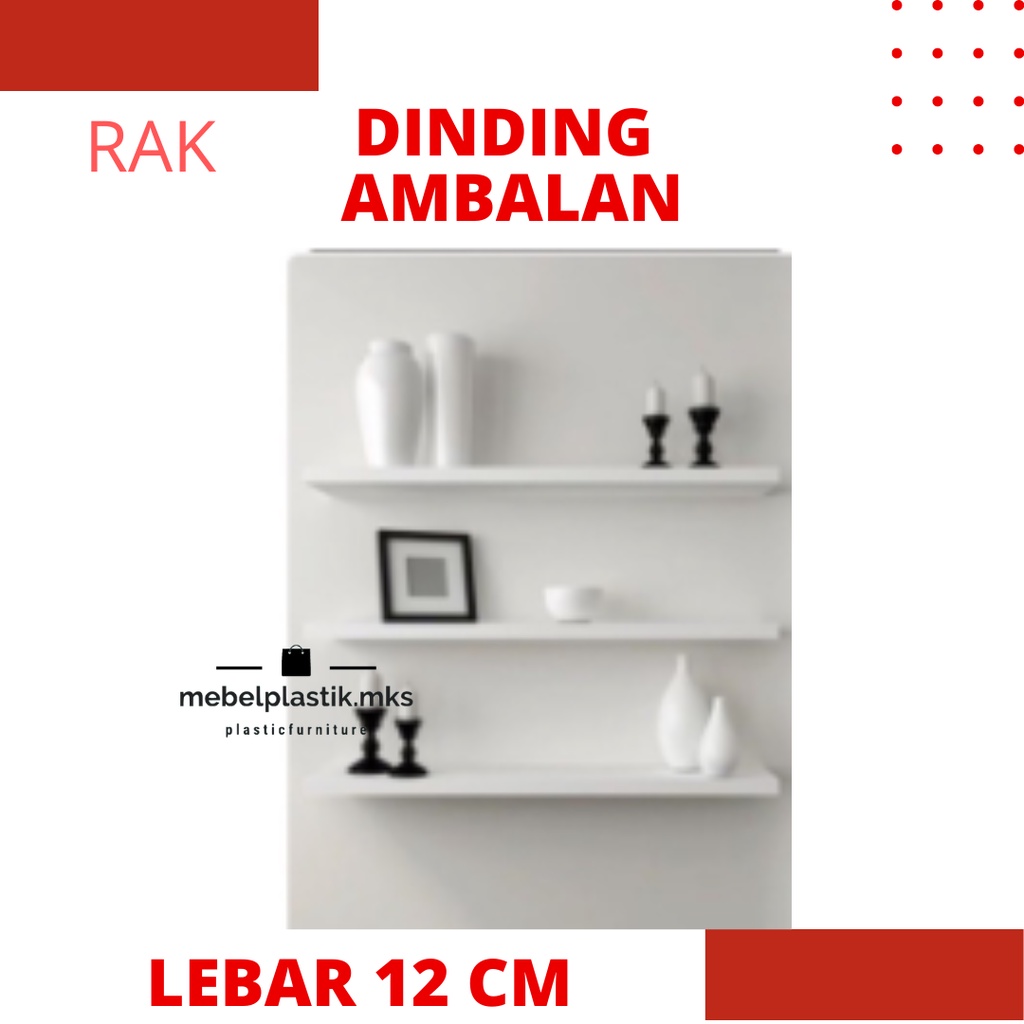 Jual Rak Kayu Dinding Lebar 12 Cm Ambalan/ Rak Tempel Minimalis ...