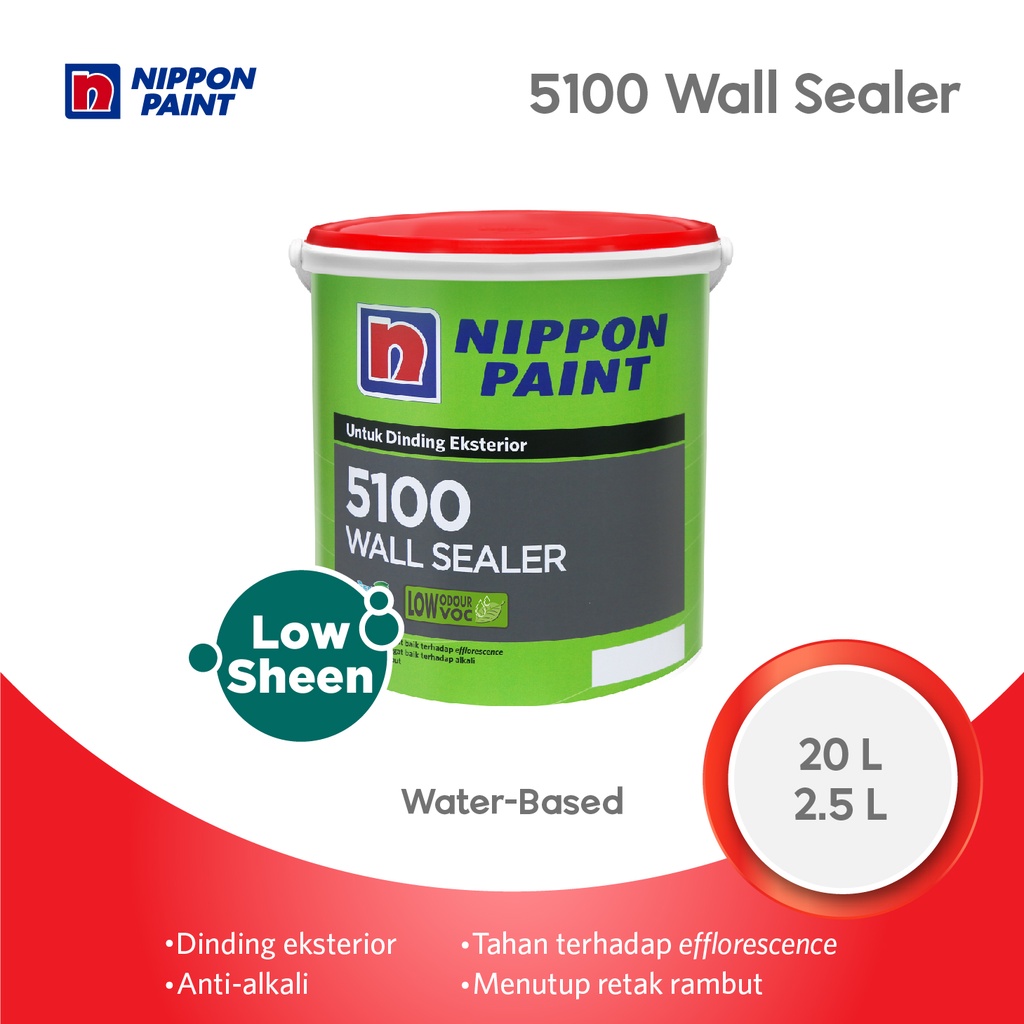 Jual 5100 WALL SEALER -2,5L- CAT DASAR DINDING EKSTERIOR NIPPON PAINT ...
