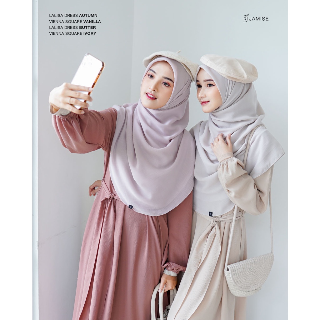 Jual Vienna Square Oval | Hijab Voal 140x140 by Jamise | Shopee Indonesia