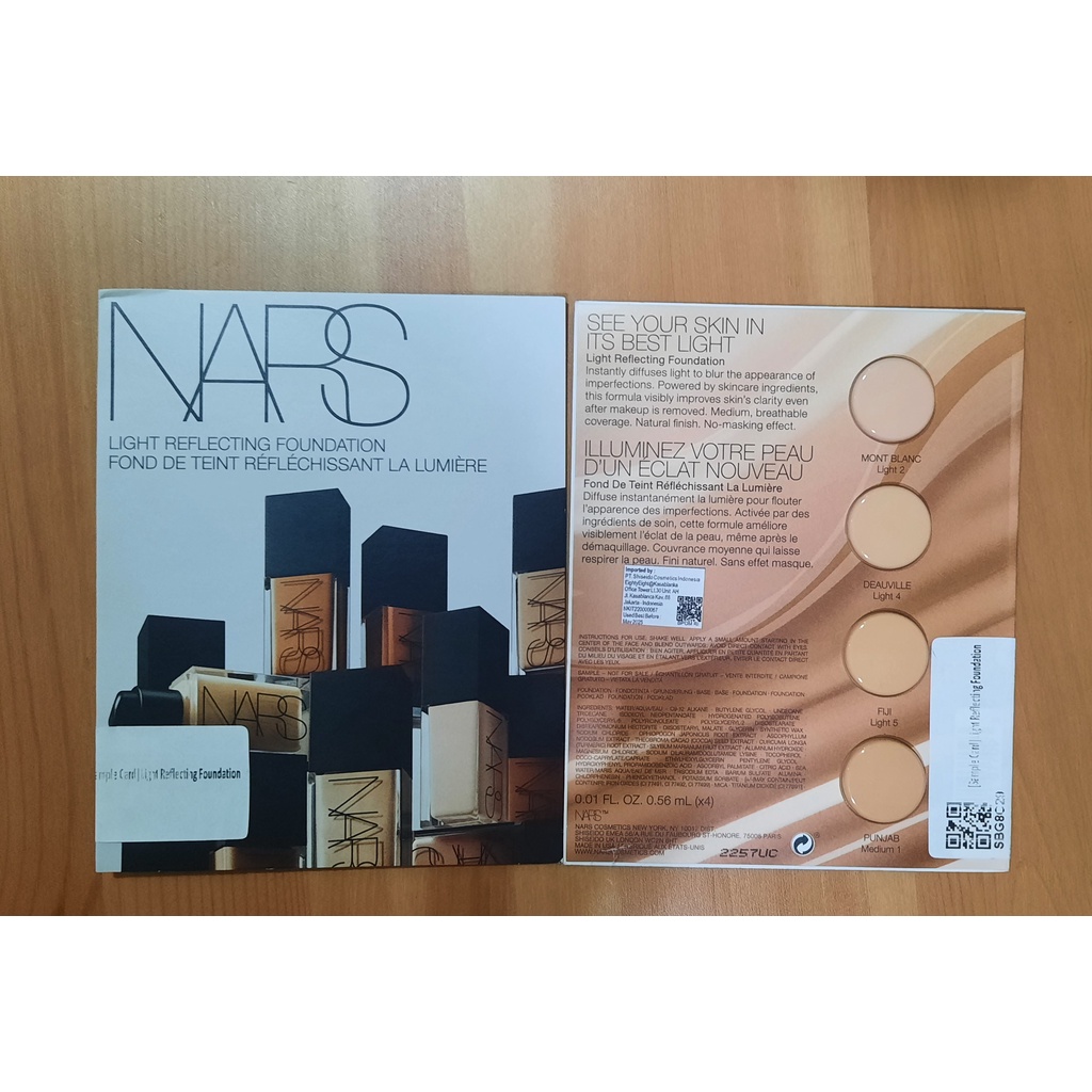 Jual NARS Sample Card Light Reflecting Foundation | Shopee Indonesia