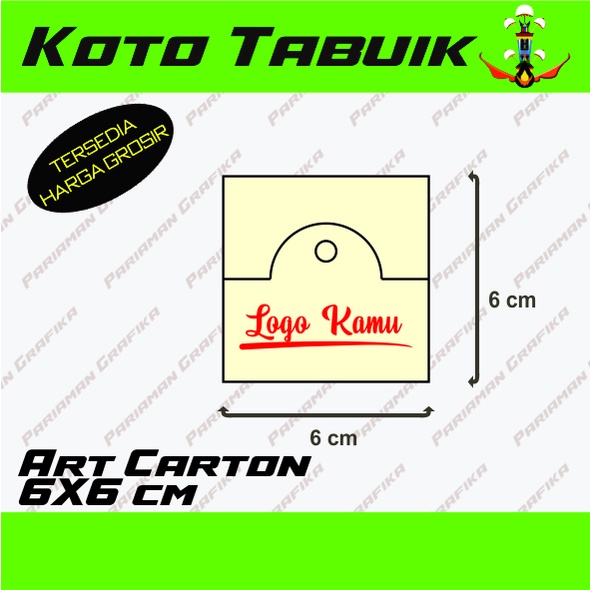 Jual Hang Tag Lipat Custom Cut 6x6 cm | Shopee Indonesia