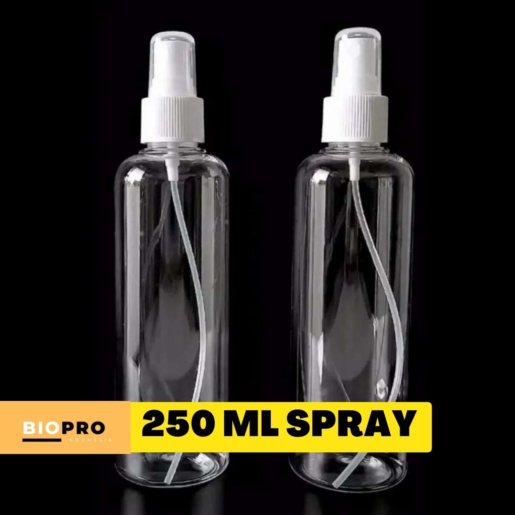 Jual Botol Spray / Botol Semprot 250 ml Bening / Botol Plastik PET 250ml Bening Tutup Spray ...