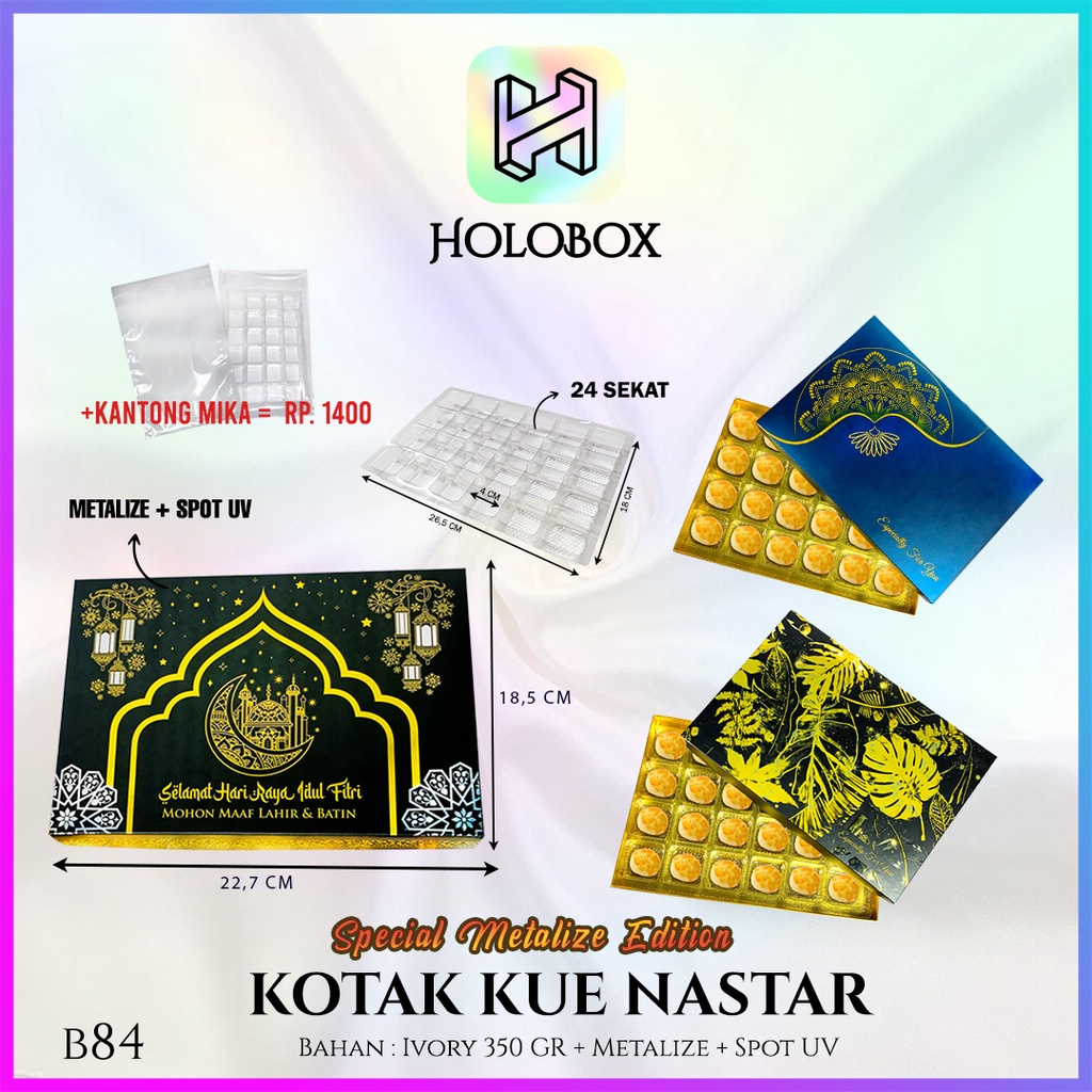 Jual Box Coklat Kotak Kue Nastar Mika Sekat Packaging Lebaran Murah ...