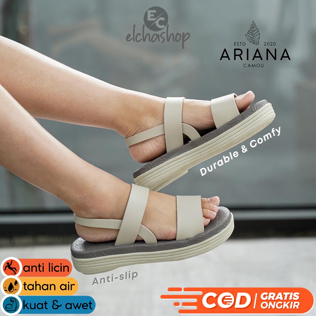Jual CAMOU ARIANA COTTON - SENDAL WEDGES PEREMPUAN KEKINIAN WEJES UNTUK ...