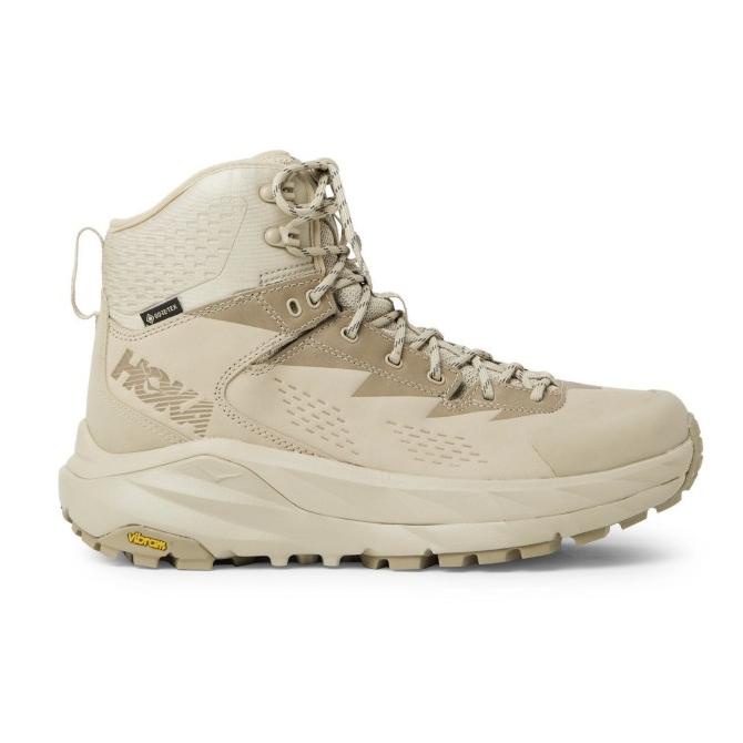 Jual Sepatu Gunung Boot Hoka One Kaha Vibram Gore-Tex Cream Grey ...
