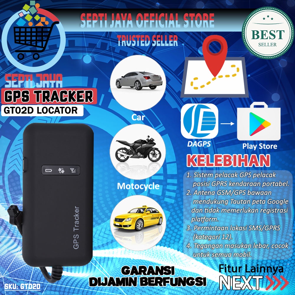Jual GT02D GT02A GPS Tracker Mini Alat Pelacak Pencari Lokasi Realtime ...