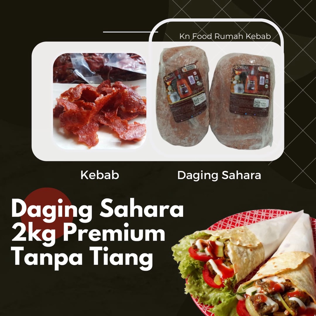 Jual Daging Kebab Premium Tanpa Tiang Merk Sahara - Daging Kebab 2 kg ...