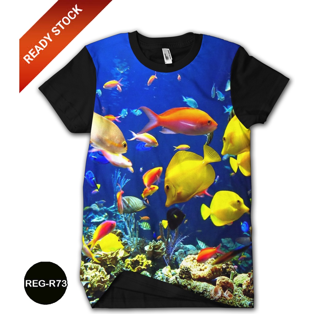 Jual Kaos Ikan 3D Baju Anak dan Dewasa Ikan Hias Kartun Animasi #REG ...