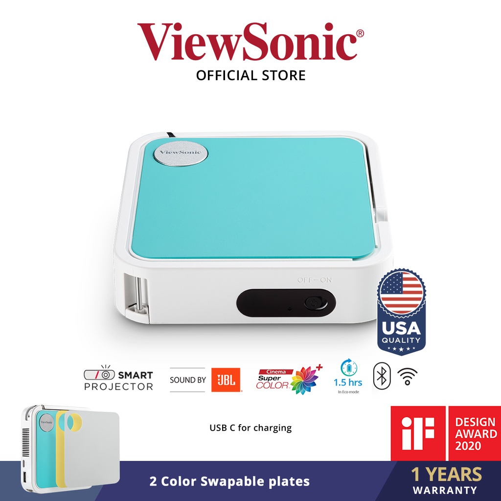 Jual ViewSonic M1 mini Plus - Ultra-Portable Smart LED Projector | JBL ...