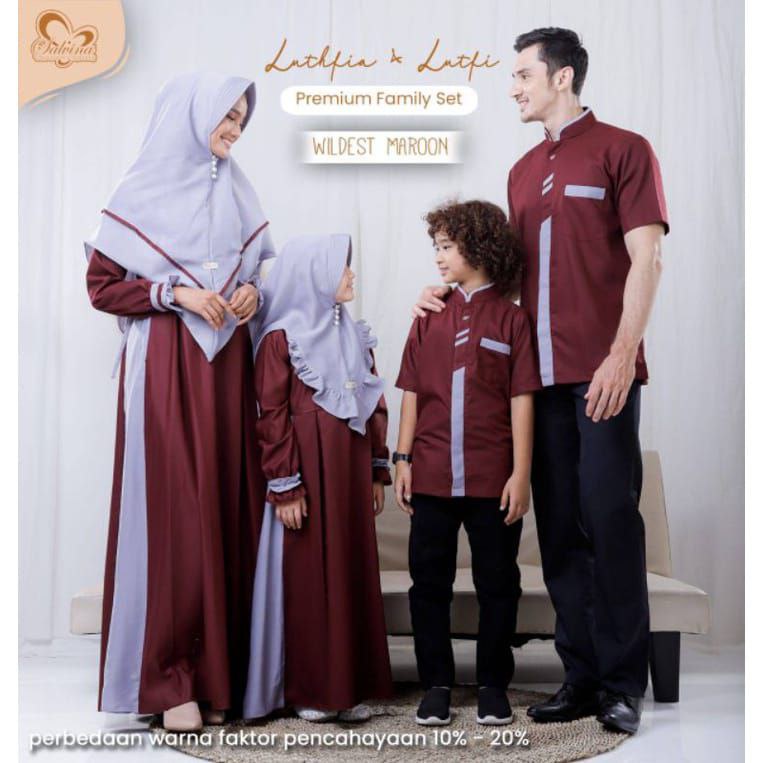 Jual seragam lebaran latfia motif 2025, couple keluarga toyobo fd ...