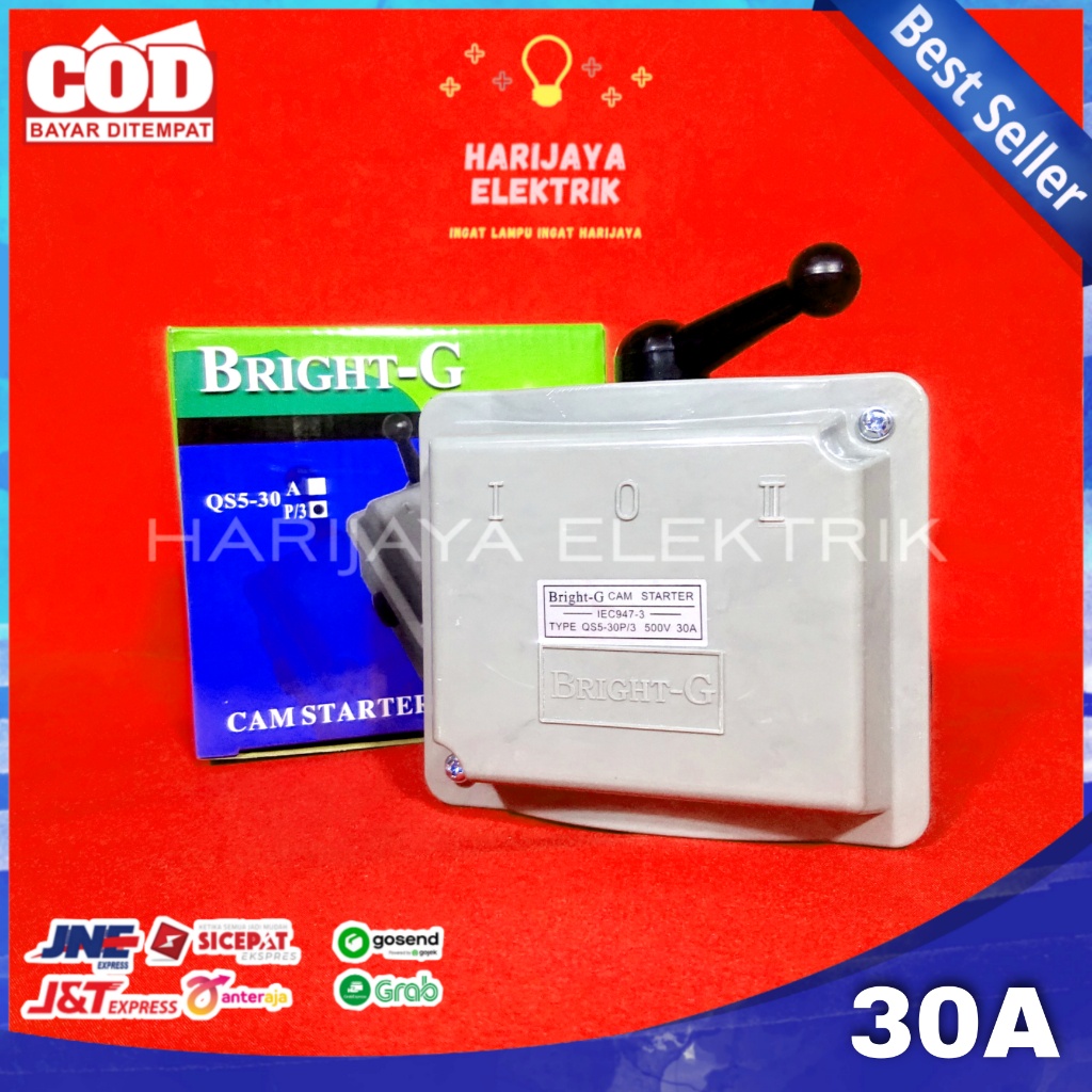 Jual BRIGHT-G CAM STARTER GZ 30A QS5-30 P/3 SAKLAR OHM GENSET HANDLE ...