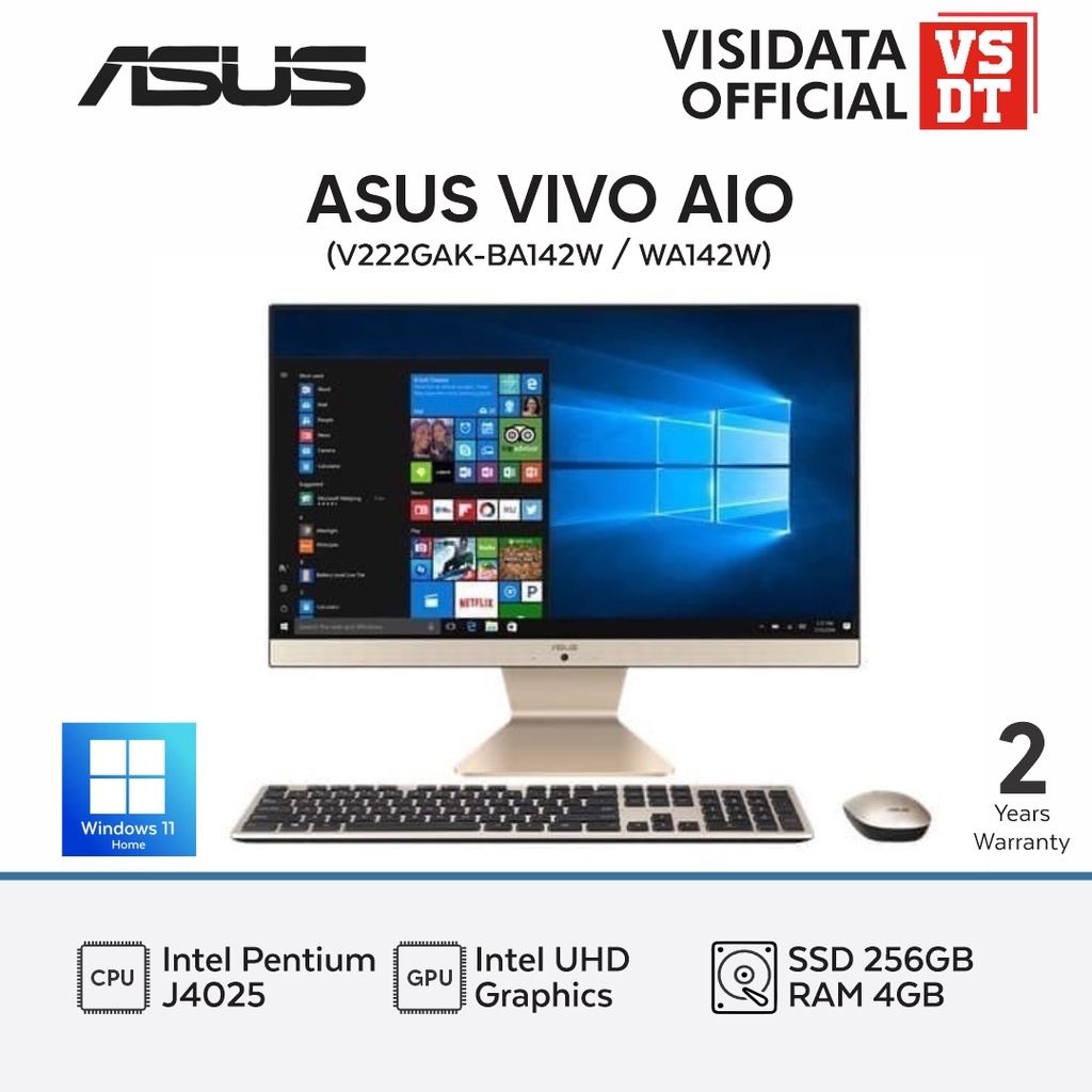 Jual ASUS AIO V222GAK-BA142W Celeron-J4025 4GB 256GB 21.5" FHD Win 11 ...