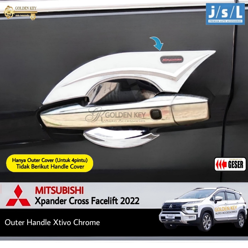 Jual JSL Outer Handle New Xpander Cross 2022 Mangkok Pintu Xtivo Chrome | Shopee Indonesia