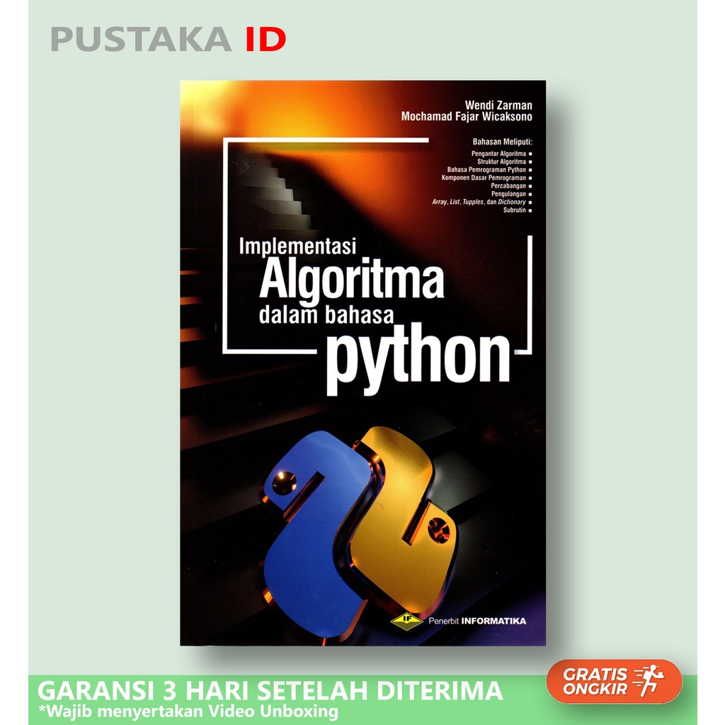 Jual Buku Implementasi Algoritma Dalam Bahasa Python - Wendi Zarman Dan Mochamad Fajar Wicaksono ...