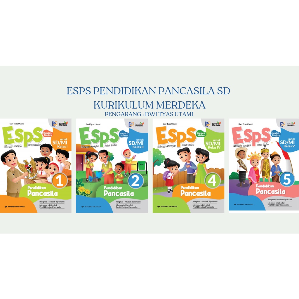 Jual ESPS PENDIDIKAN PANCASILA SD/MI KELAS 1, 2, 4, 5 KUMER ERLANGGA | Shopee Indonesia