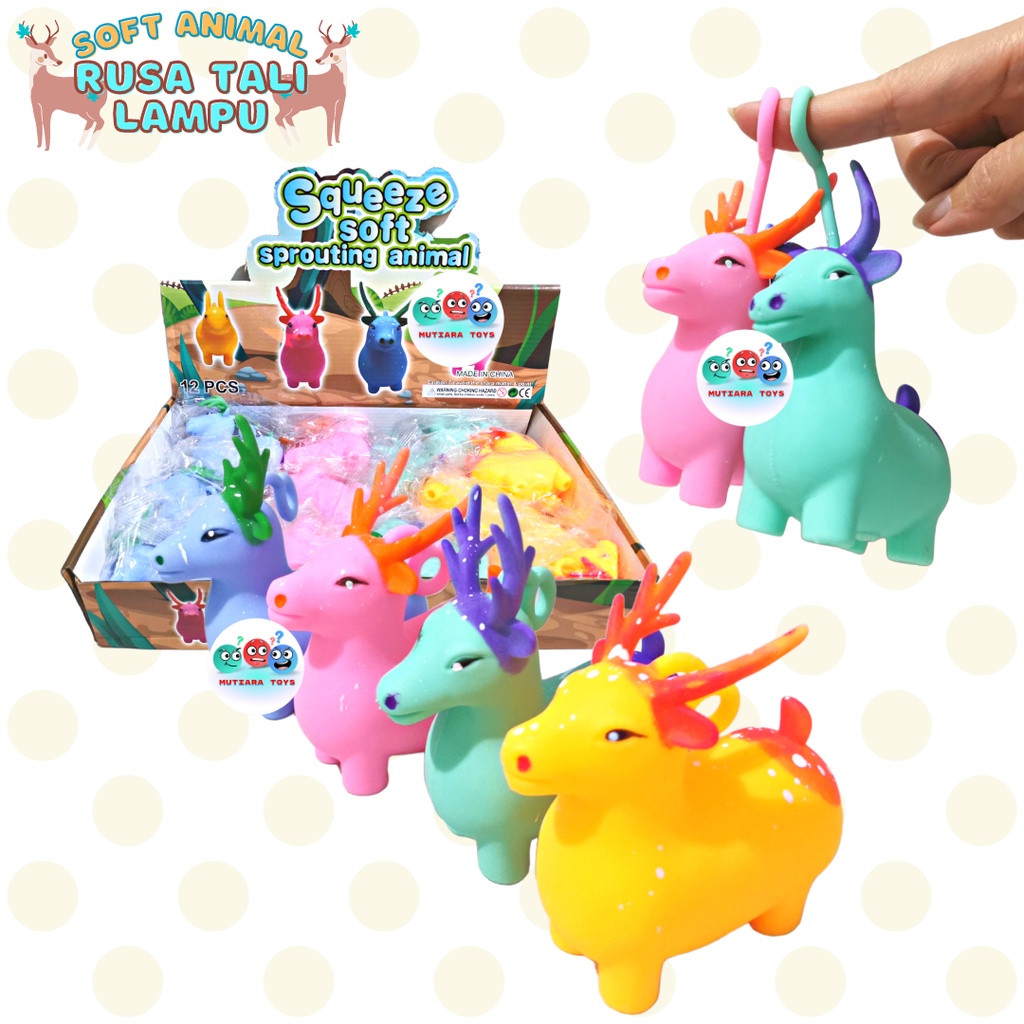 Jual MWN Mainan Anak Squishy Rusa Tali dan lampu / Anti Stress | Shopee ...