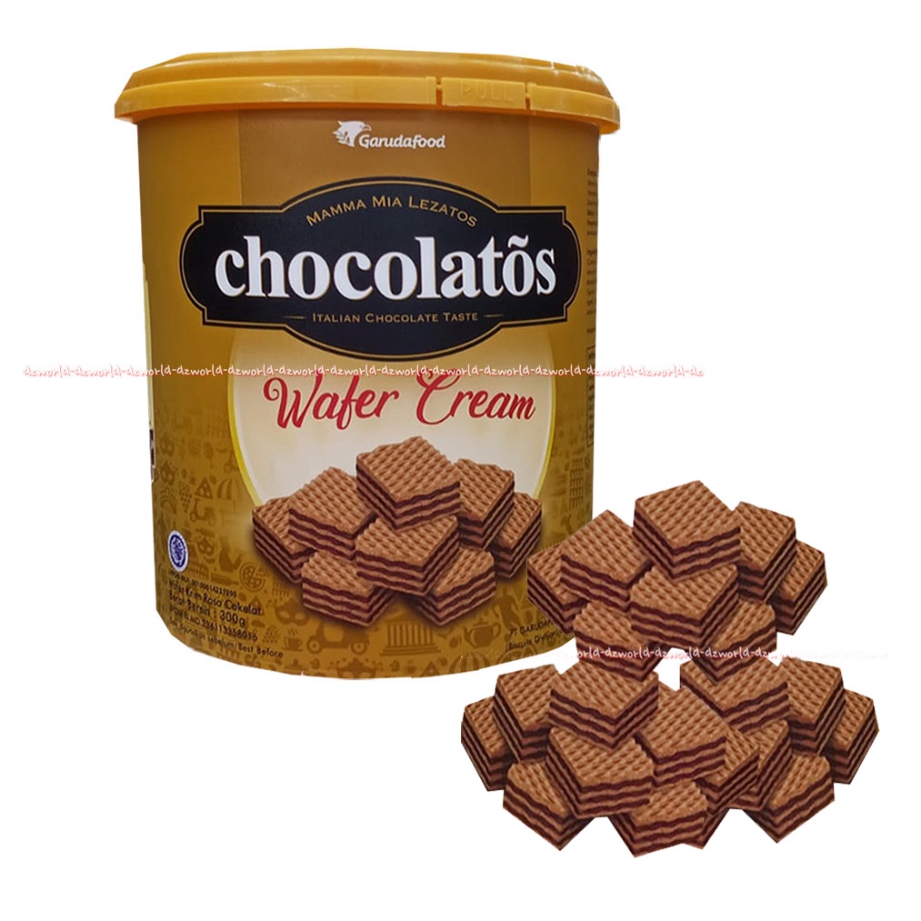 Jual Chocolatos 200gr Wafer Cream Mamma Mia Lezatos Kemasan Kaleng ...