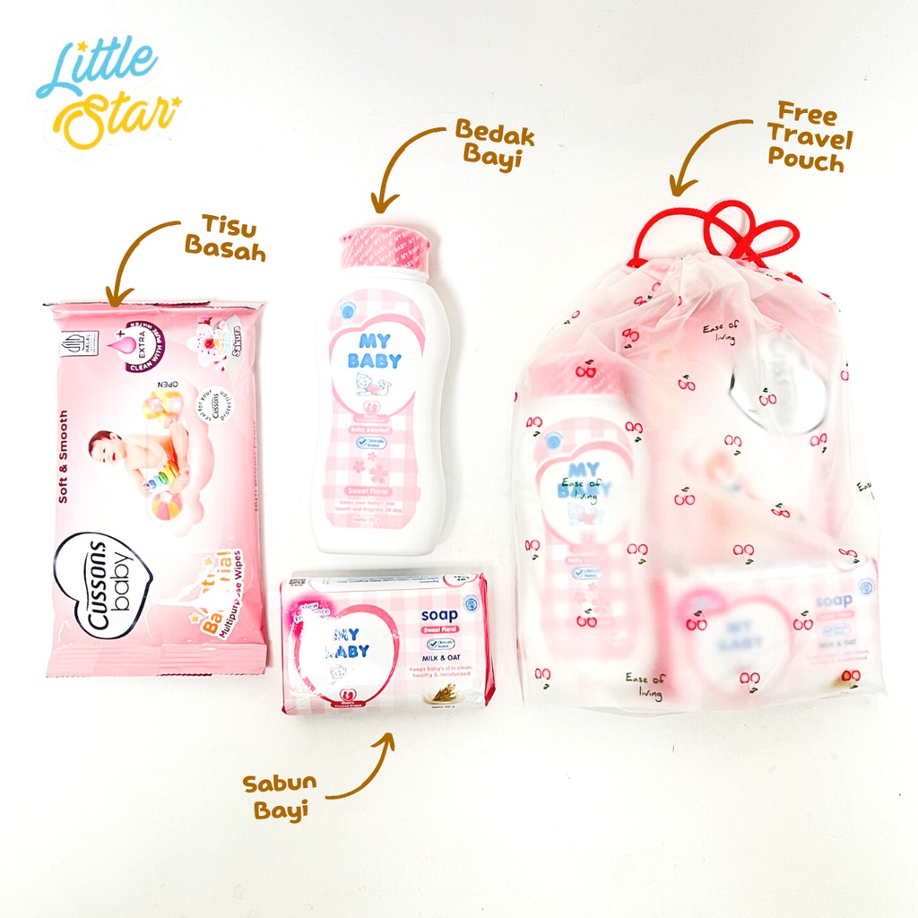 Jual LS 3in1 Newborn Baby Gift Set Bag Paket Perlengkapan Mandi Bayi ...