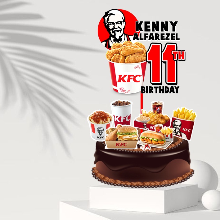 Jual Tema Kentucky Ayam Food KFC Topper Cake Birthday / Hiasan Kue ...